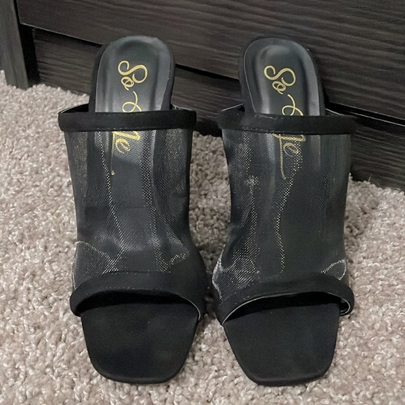 So Me | Shoes | Lulus So Me Black Rima Mesh Heels | Poshmark